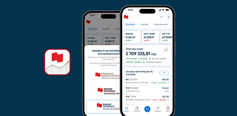 Application mobile Banque Nationale Courtage direct